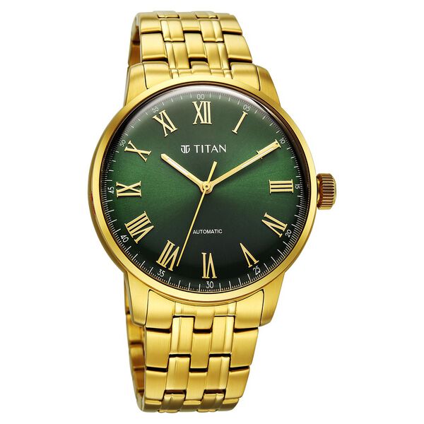Buy Online Titan Golden Heart Skeletal Automatic Analog with Silver ...