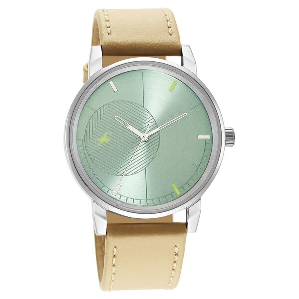 Buy Online Fastrack Stunners Quartz Analog Green Dial Leather Strap ...