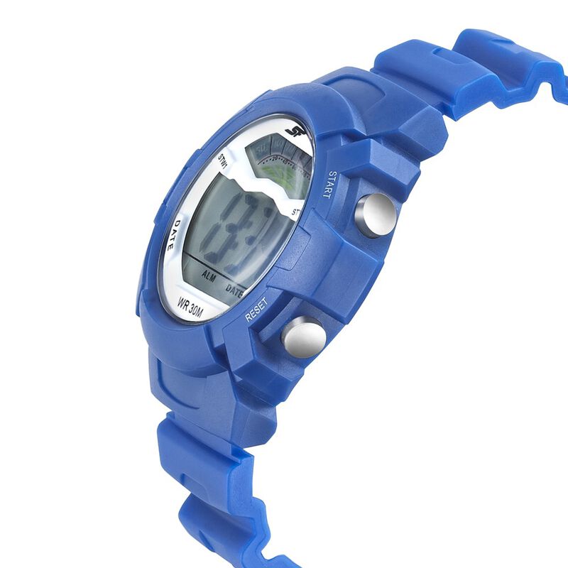 Buy Online SF Digital Dial Blue PU Strap Watch for Men - nr77109pp04 ...