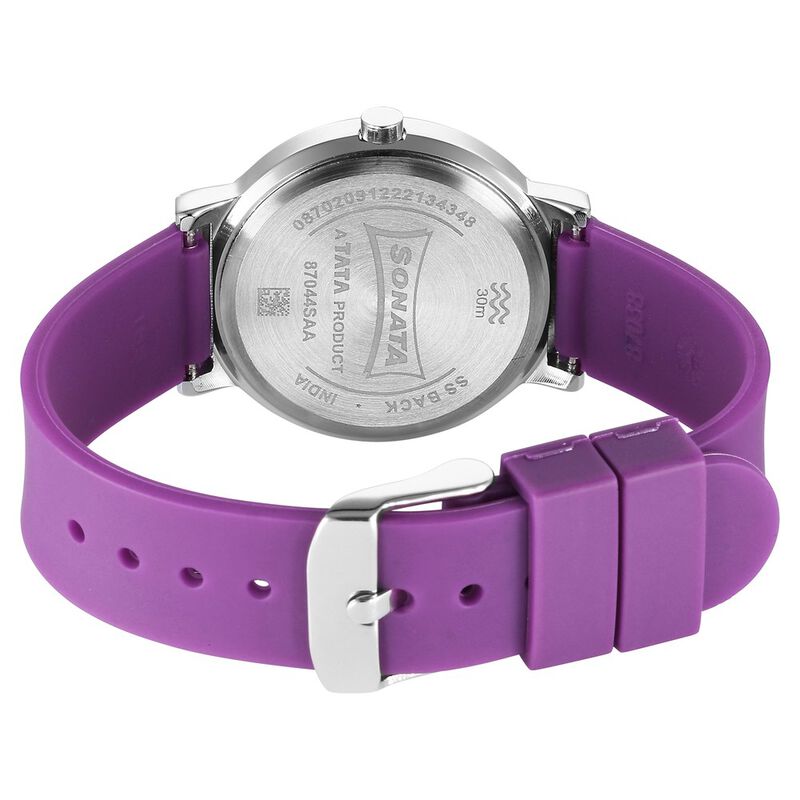 Buy Online Sonata Essentials Purple Dial Polyurethane Strap Watch for ...