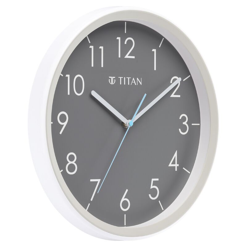 Buy Online Titan Contemporary Grey Dial Grey Color Silent Sweep ...