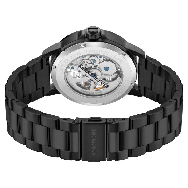 Buy Online Kenneth Cole Automatic Grey Dial Leather Strap Watch for Men ...