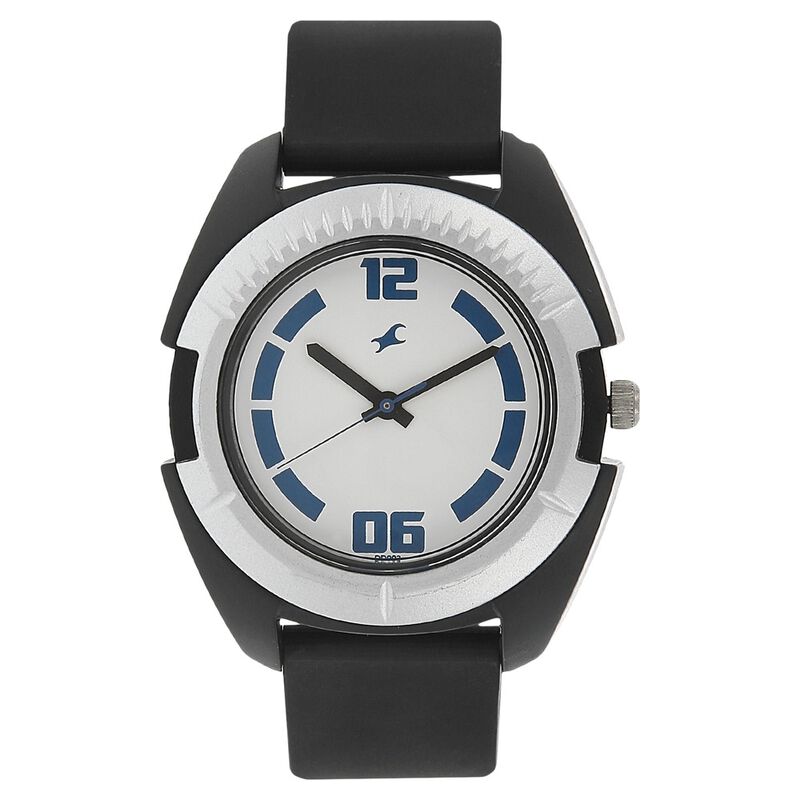 Buy Online Fastrack Bare Basics Quartz Analog White Dial Plastic Strap ...