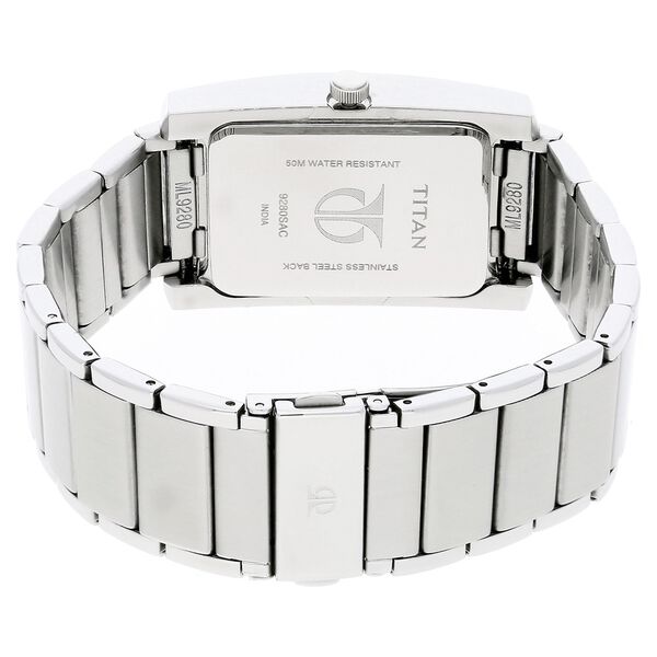 Buy Online Titan Silver Dial Analog with Date Stainless Steel Strap ...
