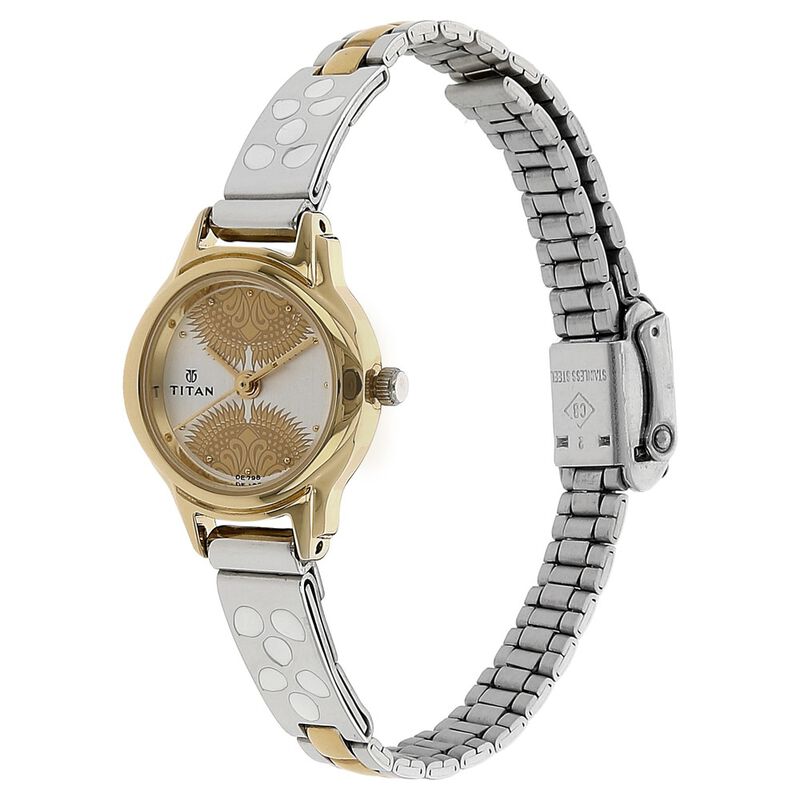 Buy Online Titan Quartz Analog White Dial Stainless Steel Strap Watch ...