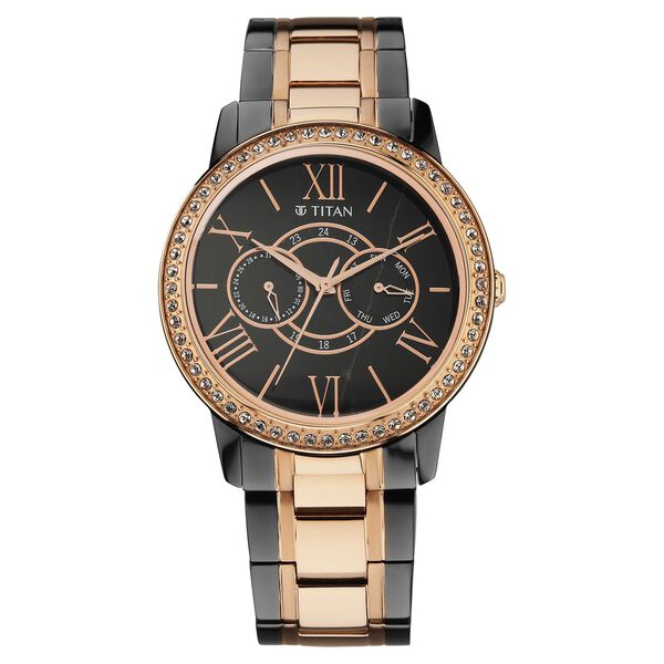 Buy Online Titan Royale Quartz Multifunction Marble Dial Dual-Tone ...