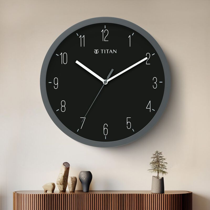 Buy Online Titan Contemporary Colours Wall Clock - Grey 32 cm x 32 cm ...