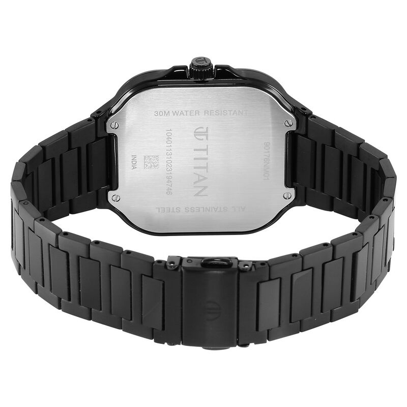 Buy Online Titan Classique Slim Square Quartz Analog with Date Black ...