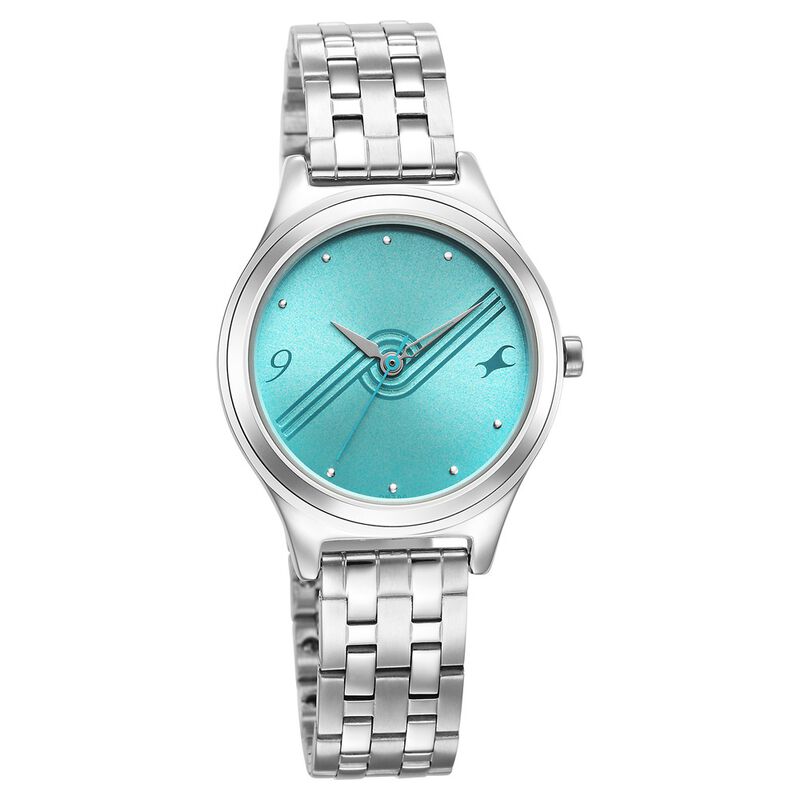 Buy Online Fastrack Stunners Blue Dial Metal Strap Watch for Girls ...