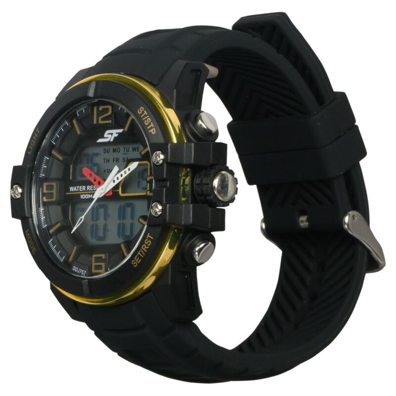 Buy Online SF Quartz Analog Digital Dial Silicone Strap Watch for Men ...