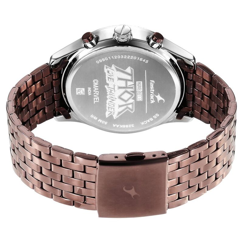 Buy Online Fastrack Thor Quartz Multifunction Red Dial Metal Strap ...
