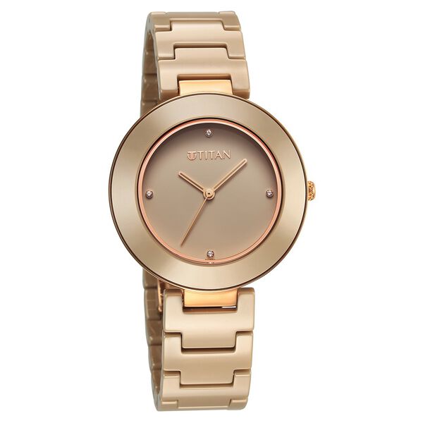 Buy Online Titan Purple Ceramics Pink Dial Analog Ceramic Strap watch ...
