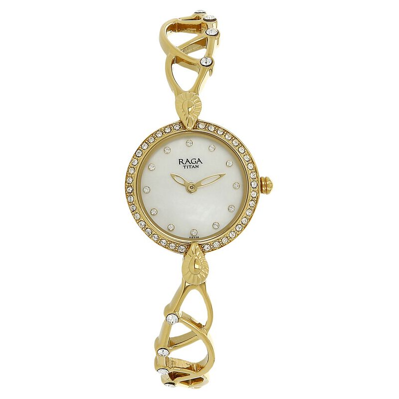 Buy Online Titan Raga Moonlight Mother of Pearl Dial Women Watch With ...
