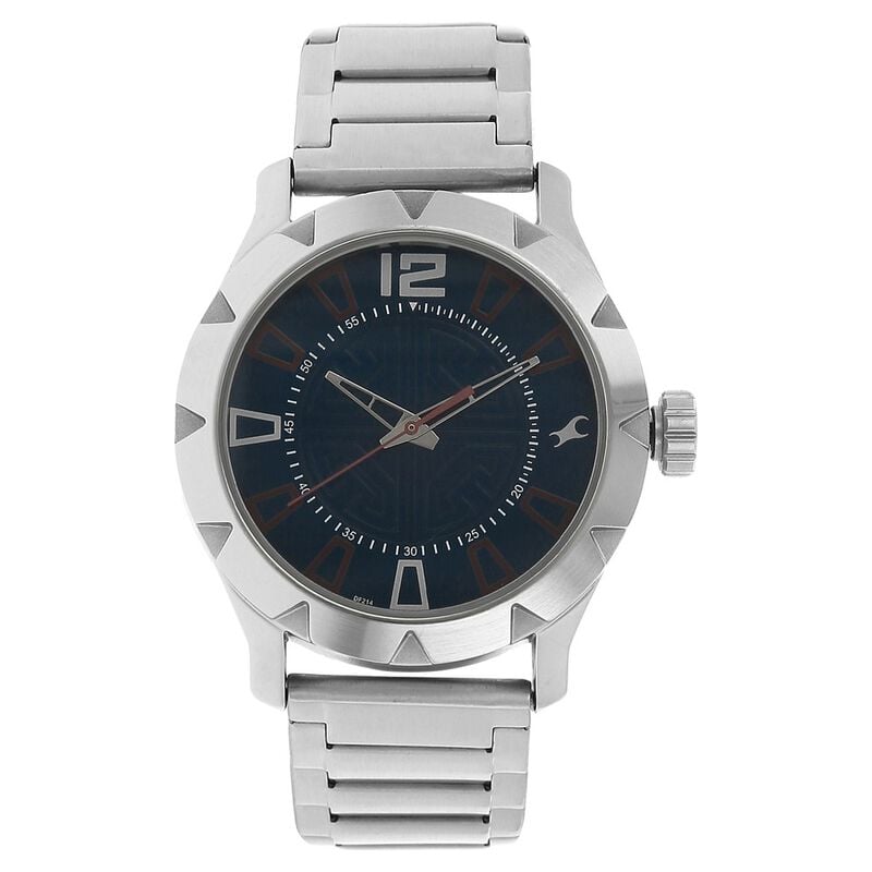 Buy Online Fastrack Quartz Analog Blue Dial Metal Strap Watch for Guys ...