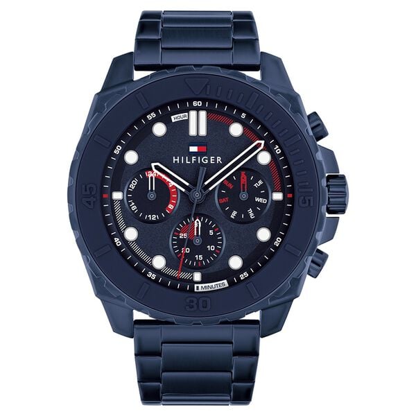 Buy Online Tommy Hilfiger Quartz Multifunction Blue Dial Blue Stainless ...