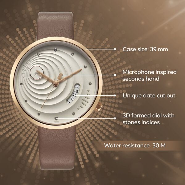 Buy Online Fastrack Groove Quartz Analog with Date Grey Dial Girls ...