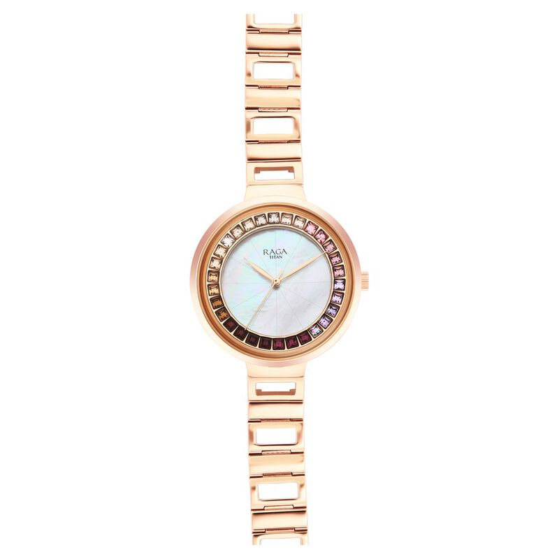 Buy Online Titan Raga Love All Mother Of Pearl Dial Women Watch With ...