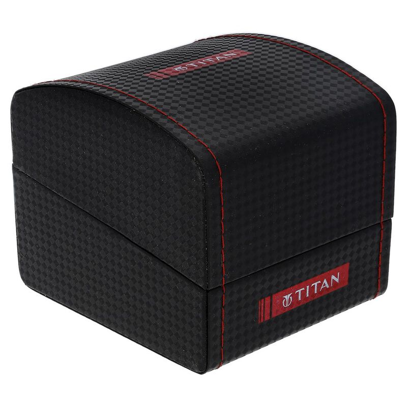 Buy Online Titan Workwear Champagne Dial Analog Leather Strap watch for ...