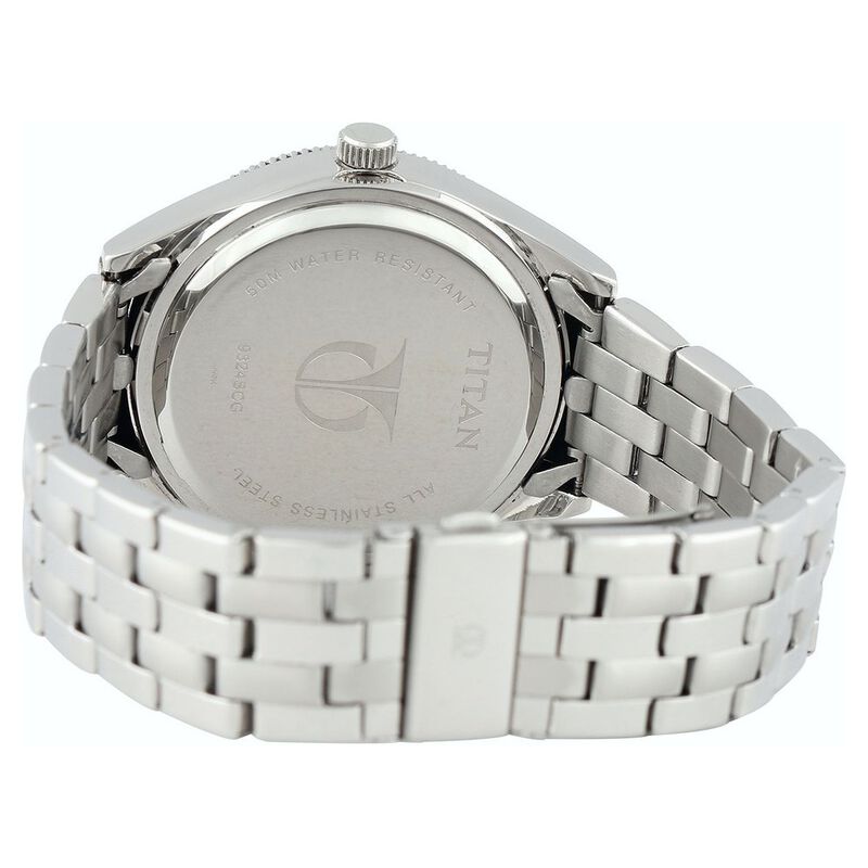 Buy Online Titan Quartz Multifunction Black Dial Stainless Steel Strap ...