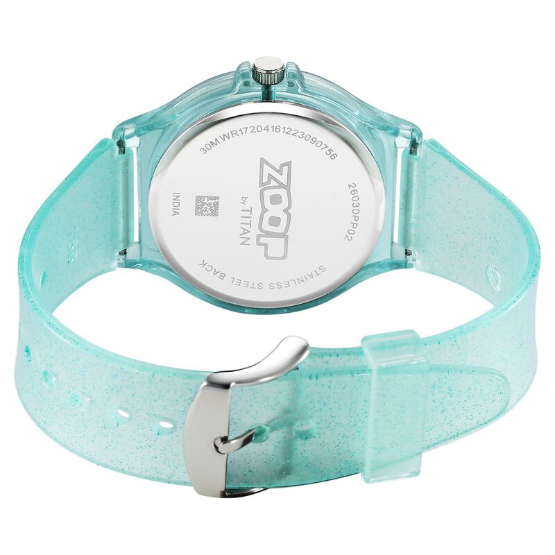 Buy Online Zoop by Titan Glitter Quartz Analog Grey Dial Polyurethane ...