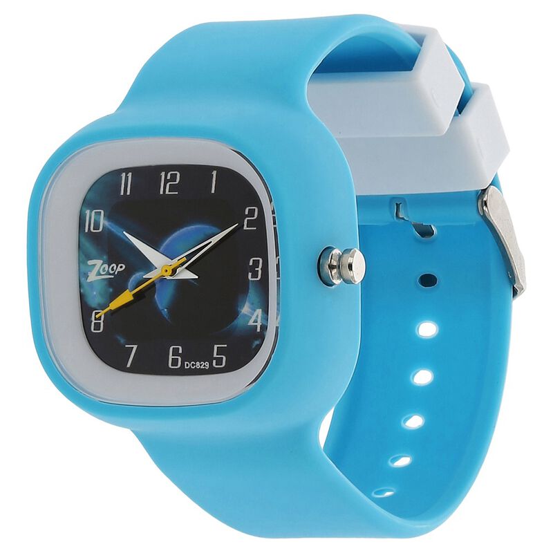 Buy Online Zoop By Titan Quartz Analog Blue Dial PU Strap Watch for ...