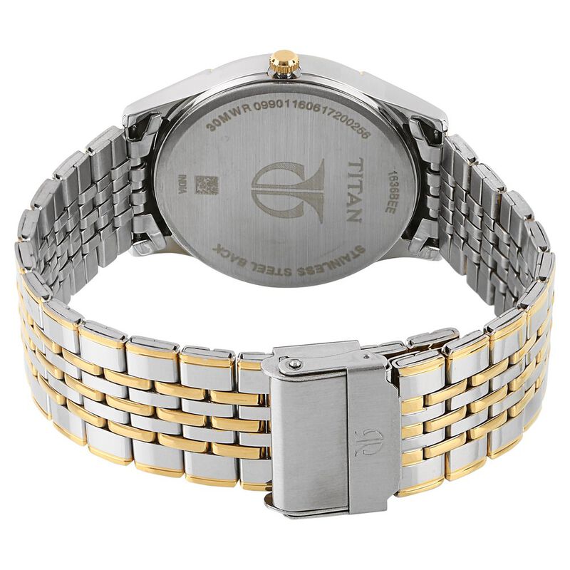 Buy Online Titan Analog with Day and Date Off White Dial Stainless ...