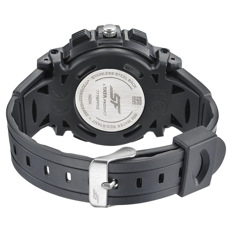 Buy Online SF Quartz Analog Digital Black Dial PU Strap Watch for Men ...