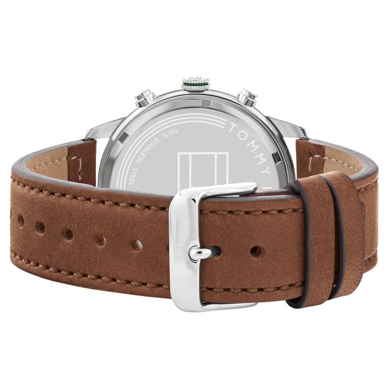 Buy Online Tommy Hilfiger Green Dial Leather Strap Watch for Men ...