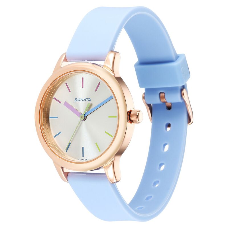 Buy Online Sonata Splash Silver Dial Women Watch With Plastic Strap ...