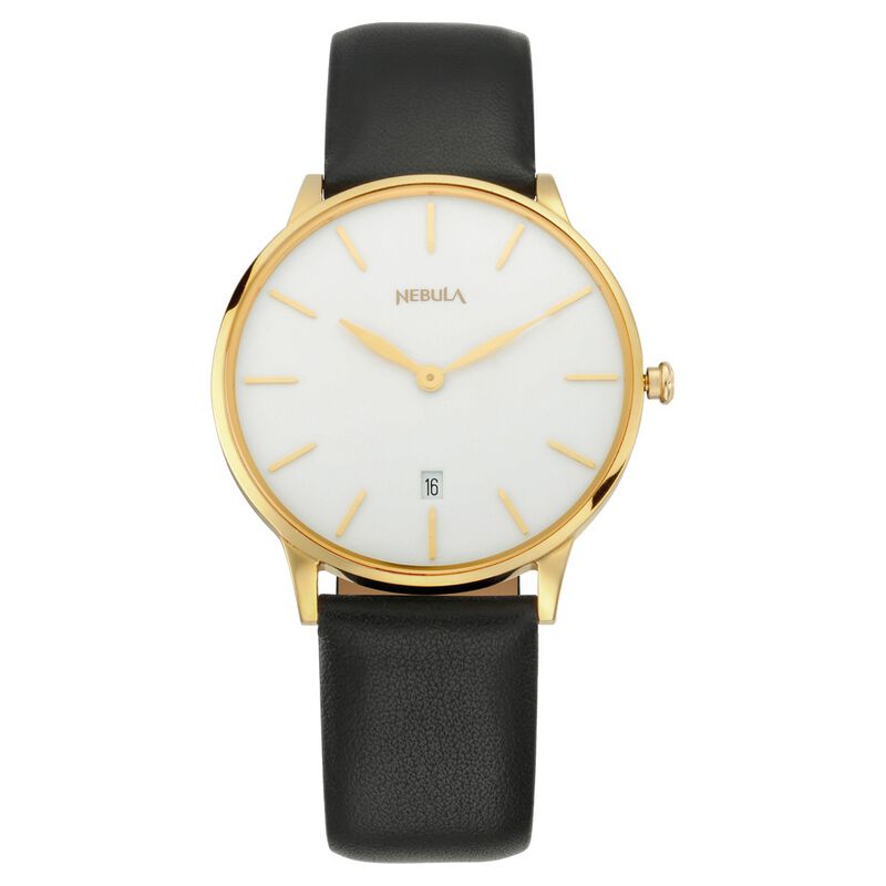 Buy Online Titan Nebula Lustre Quartz Analog with Date 18 Karat Solid ...