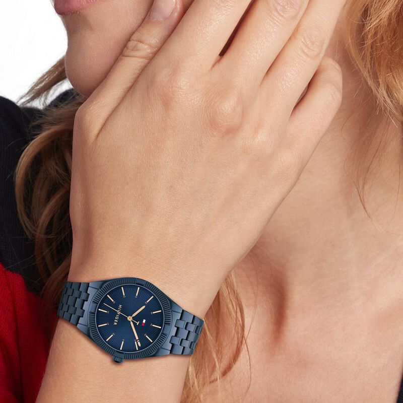 Buy Online Tommy Hilfiger Quartz Analog Blue Dial Stainless Steel Strap ...