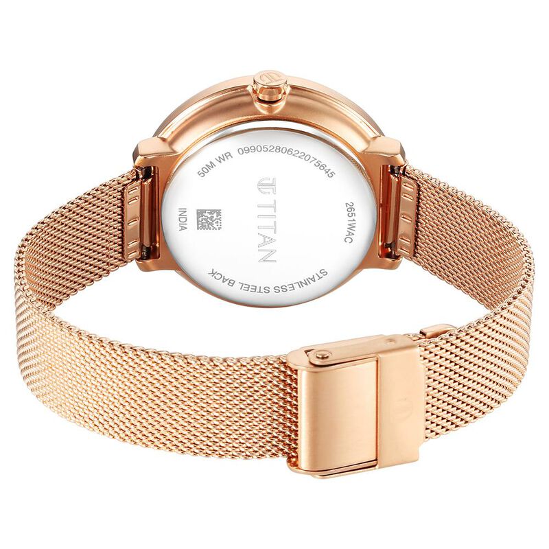 Buy Online Titan Pastel Dreams Pink Dial Analog Metal Strap watch for ...