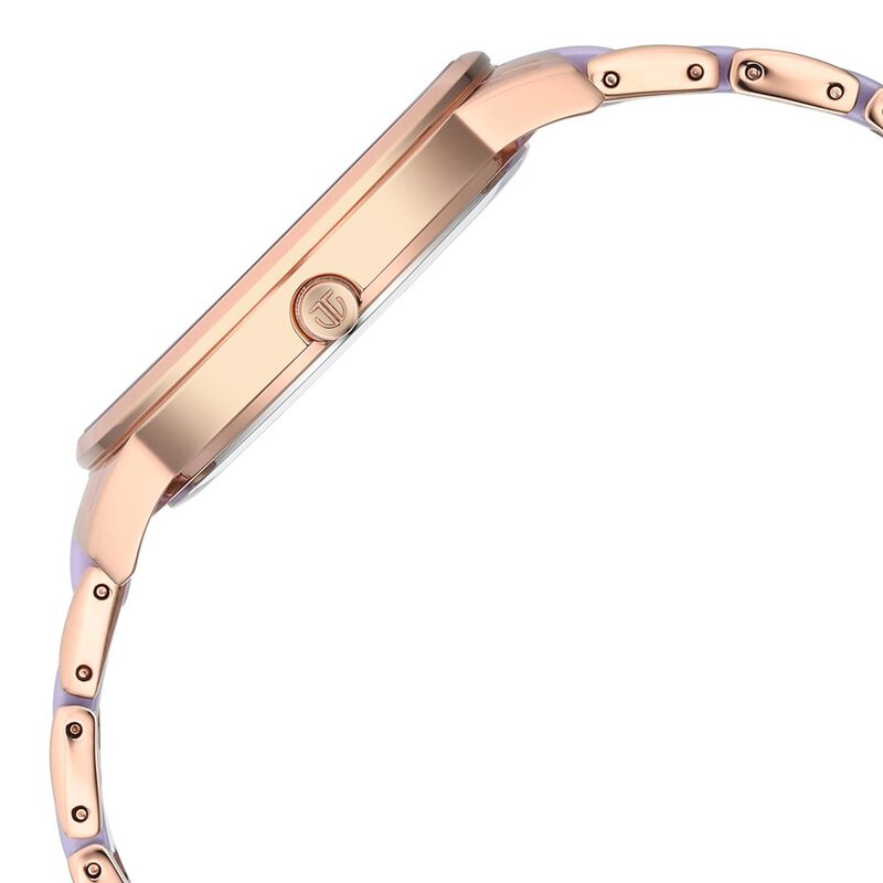 Buy Online Titan Purple Ceramics Mother of pearl Dial Analog Steel and ...
