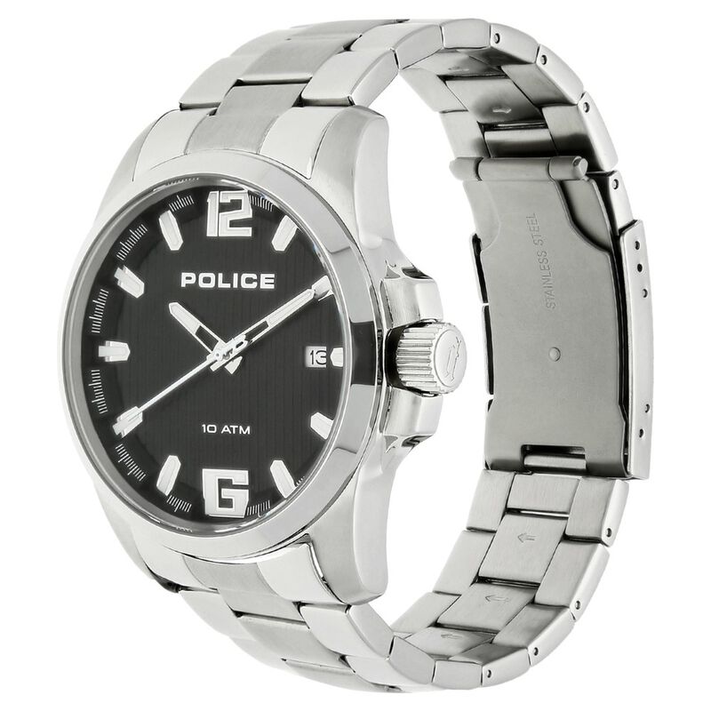 Buy Online Police Quartz Analog Black Dial Bimetal Strap Watch for Men ...