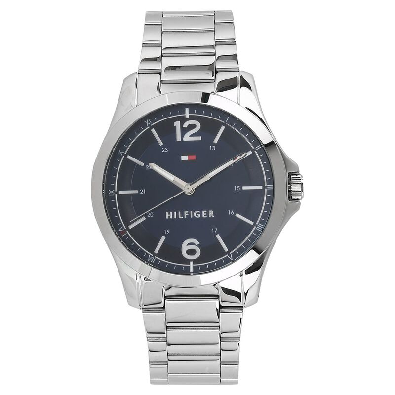 Buy Online Tommy Hilfiger Quartz Analog Blue Dial Metal Strap Watch for ...