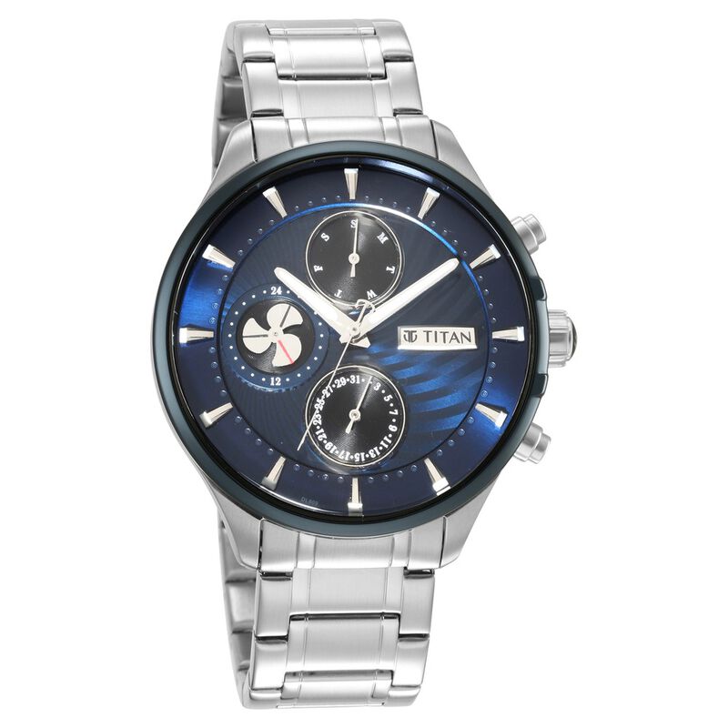 Buy Online Titan Maritime Blue Dial Quartz Multifunction Stainless ...
