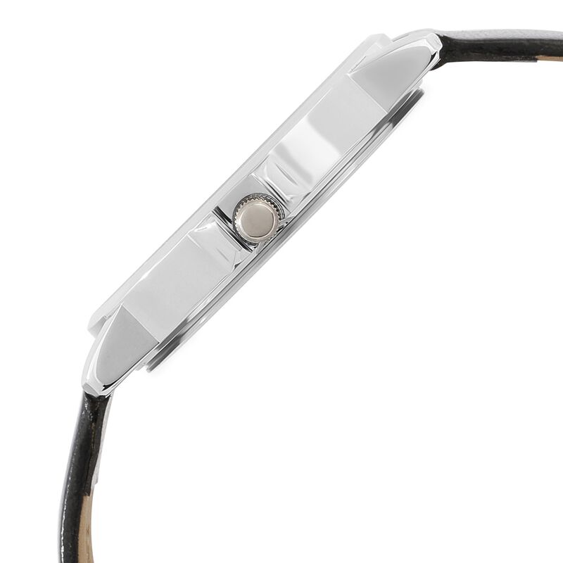 Buy Online Sonata Quartz Analog Black Dial Leather Strap Watch for Men ...