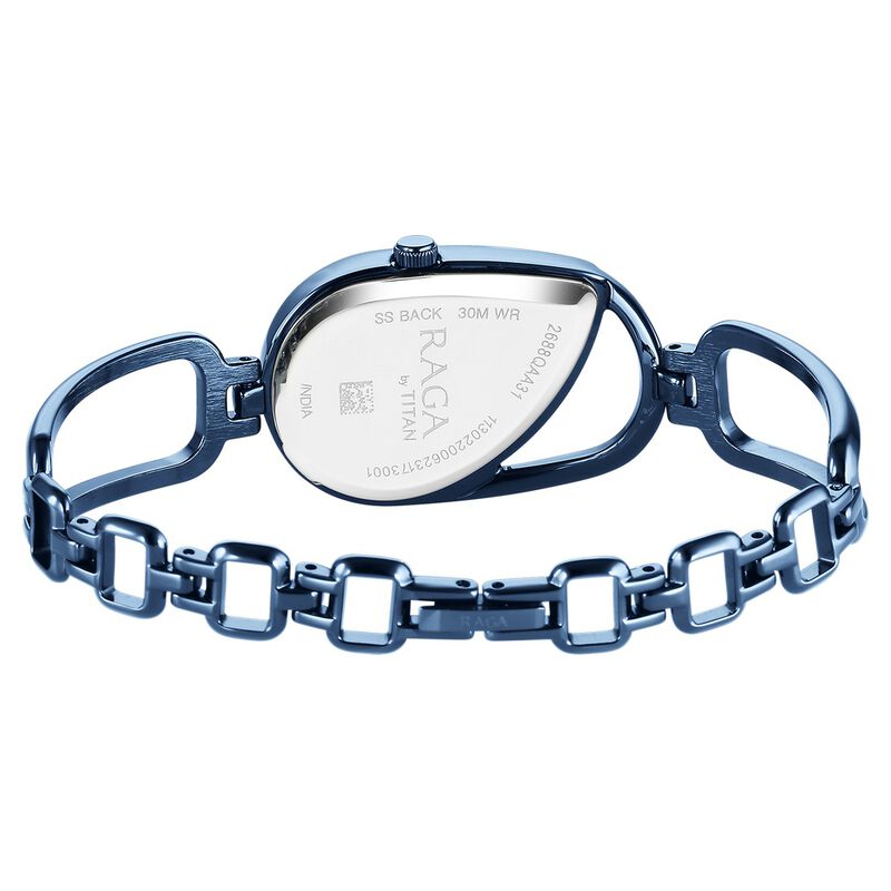 Buy Online Titan Raga Chic Quartz Analog Blue Dial Blue Metal Strap ...