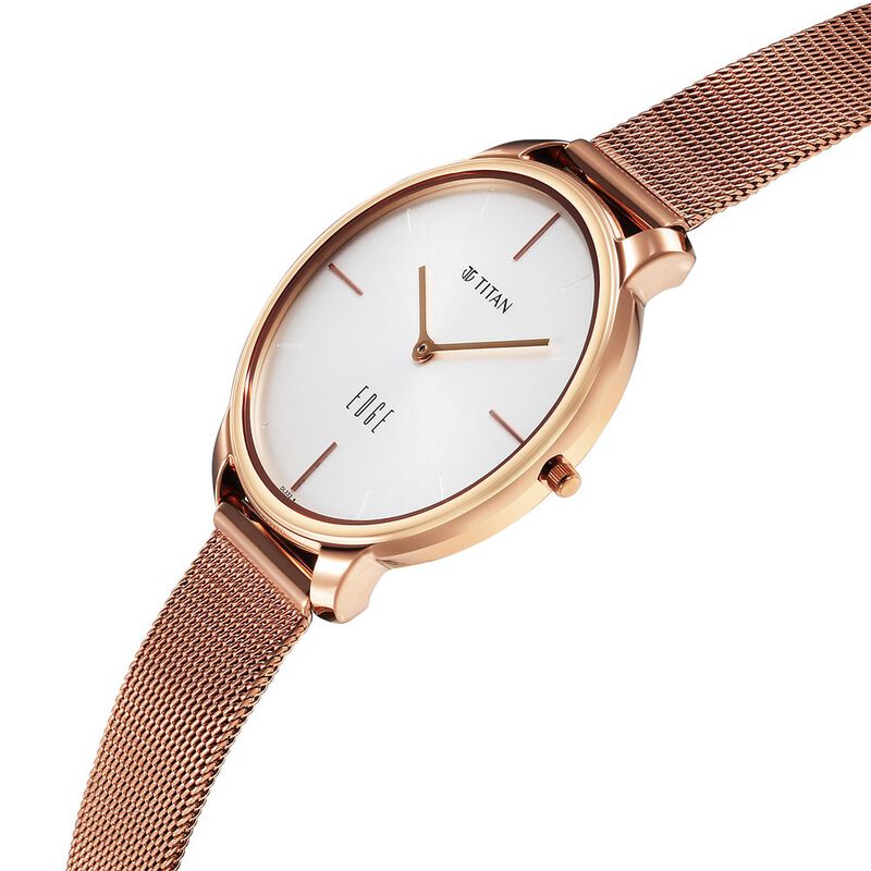 Buy Online Titan Edge White Dial Analog Stainless Steel Strap watch for ...