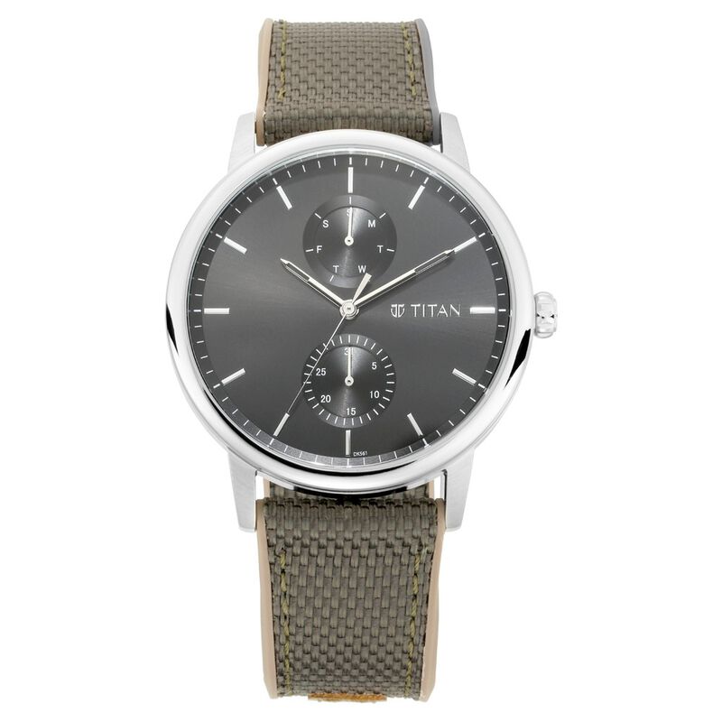 Buy Online Titan Athleisure Silver Dial Quartz Multifunction Nylon ...