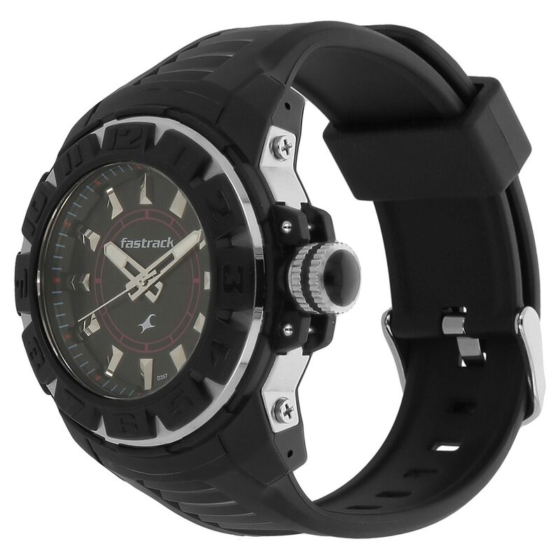 Buy Online Fastrack Quartz Analog Black Dial Plastic Strap Watch for ...