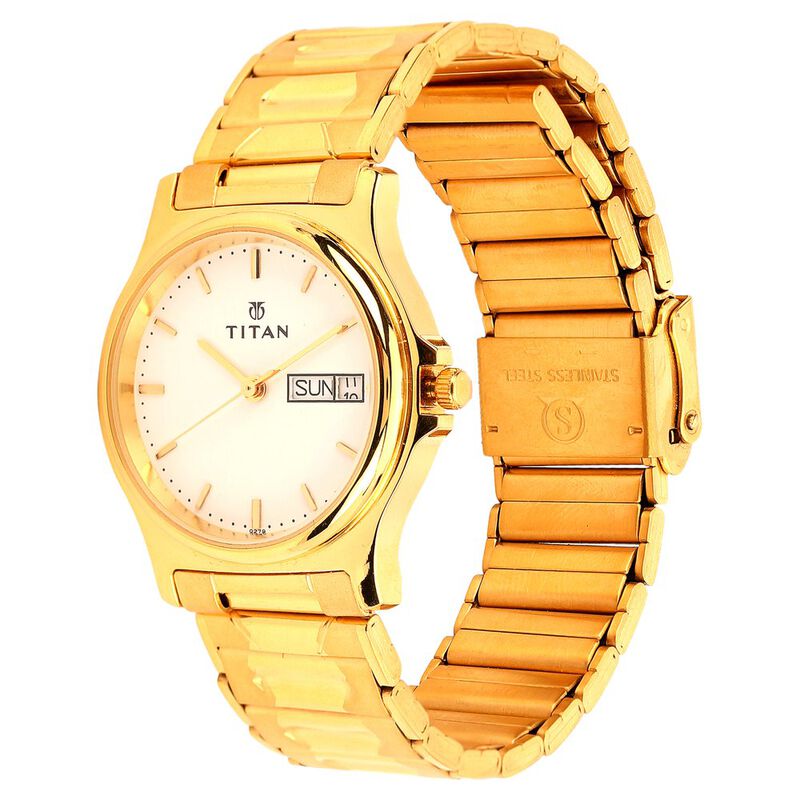 Buy Online Titan Quartz Analog with Day and Date White Dial Watch for ...