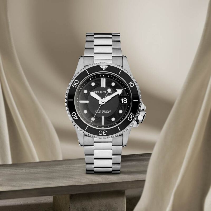 Buy Online Cerruti 1881 Black Dial Stainless Steel Strap Watch for Men ...