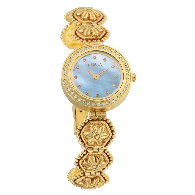 Buy Online Titan Nebula Nakashi Quartz Analog 18 Karat Solid Gold Watch ...