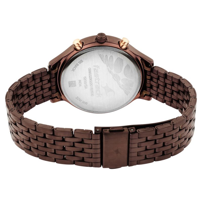 Buy Online Fastrack Ruffles Quartz Multifunction Black Dial Stainless ...