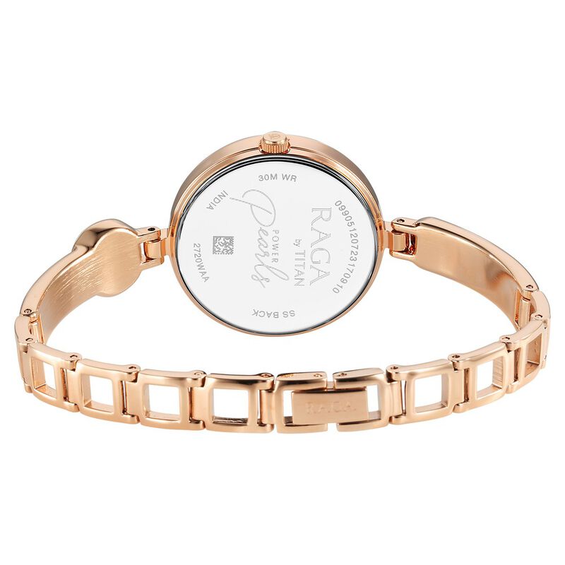 Buy Online Titan Raga Power Pearls Quartz Analog Rose Gold Dial Metal ...