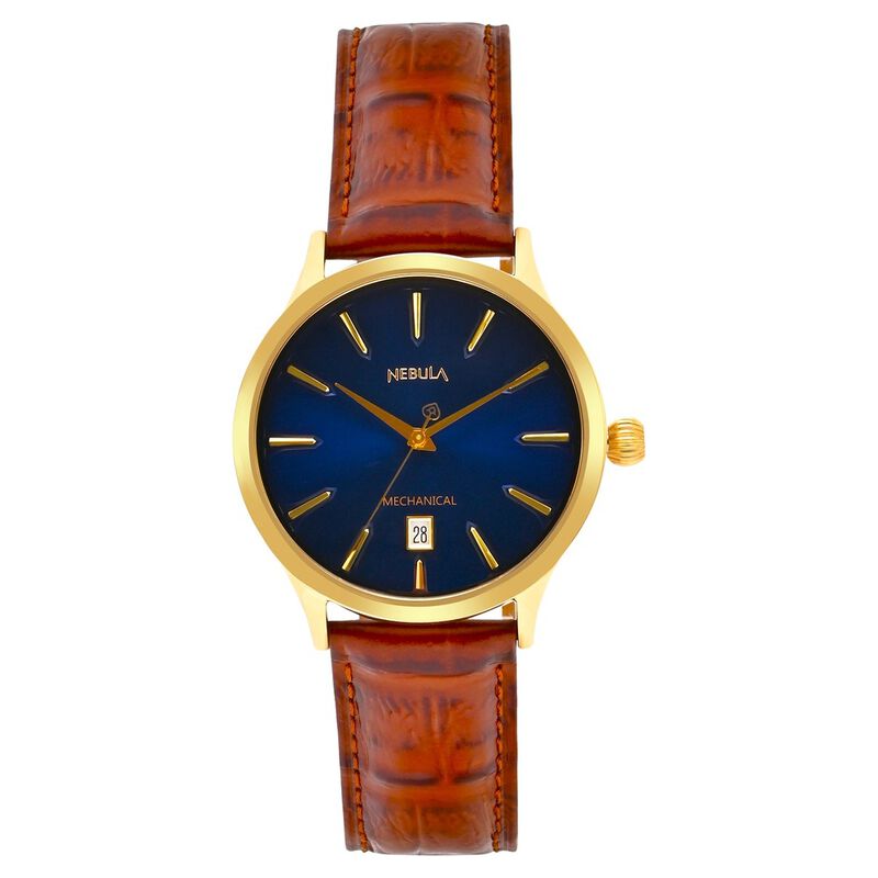 Buy Online Nebula by Titan Quartz Analog with Date Blue Dial Leather ...