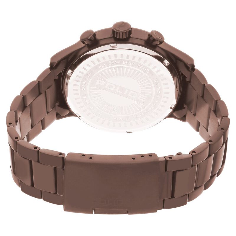 Buy Online Police Quartz Multifunction Brown Dial Stainless Steel Strap ...