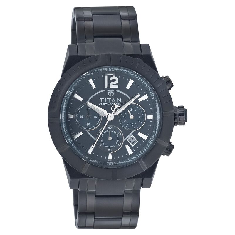 Buy Online Titan Quartz Chronograph Blue Dial Watch for Men ...