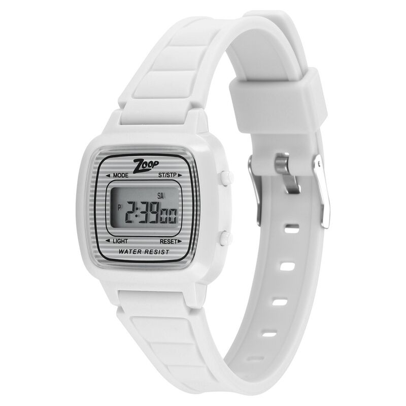 Buy Online Zoop By Titan Digital White Dial Plastic Strap Watch for ...